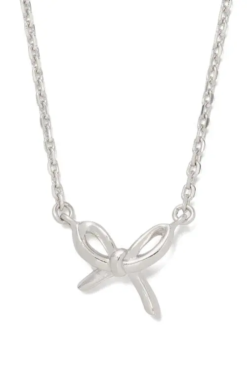 Kate Spade New York Mini Bow Pendant Necklace - Silver