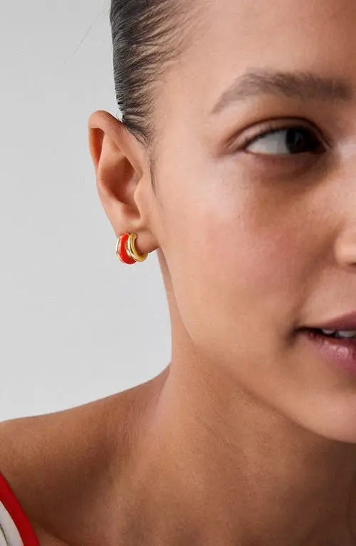 Kate Spade New York Tiny Twinkles Trio Huggie Hoop Earrings - Hot Cinnamon