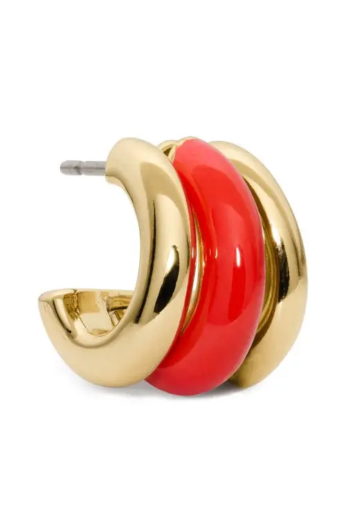 Kate Spade New York Tiny Twinkles Trio Huggie Hoop Earrings - Hot Cinnamon