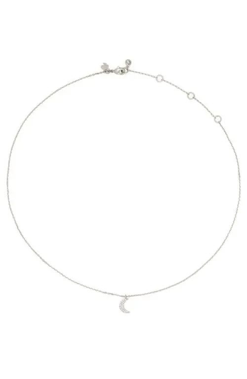 Kate Spade New York Pavé Moon Pendant Necklace