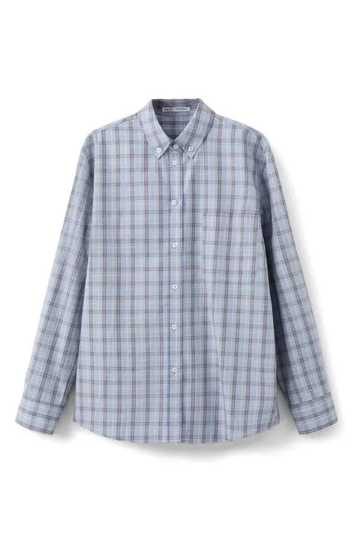 Mango Camisa Plaid Shirt - Blue