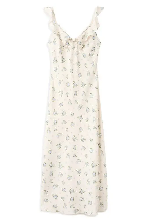 Mango Floral Ruffle Strap Dress