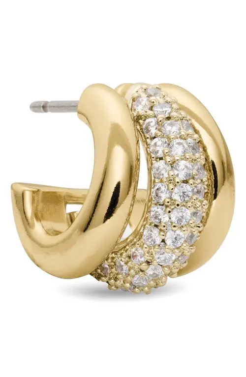 Kate Spade New York Pavé Cubic Zirconia Huggie Hoop Earrings