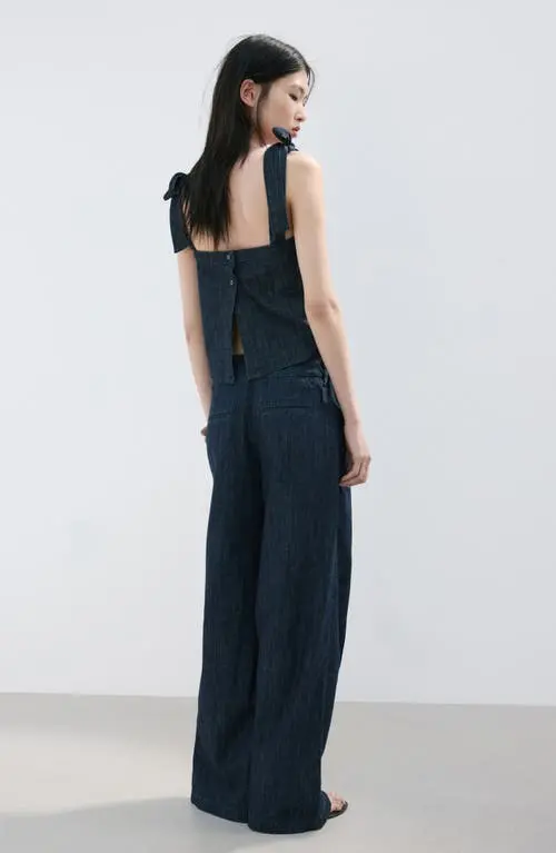 Mango Wide Leg Denim Pants