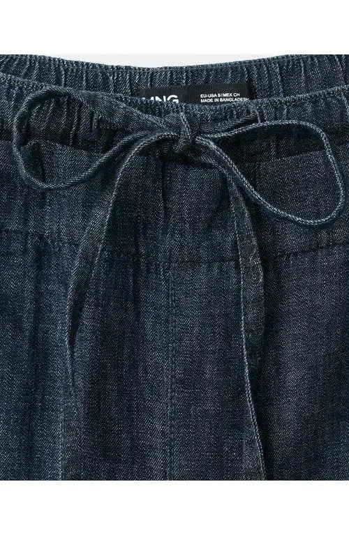 Mango Wide Leg Denim Pants
