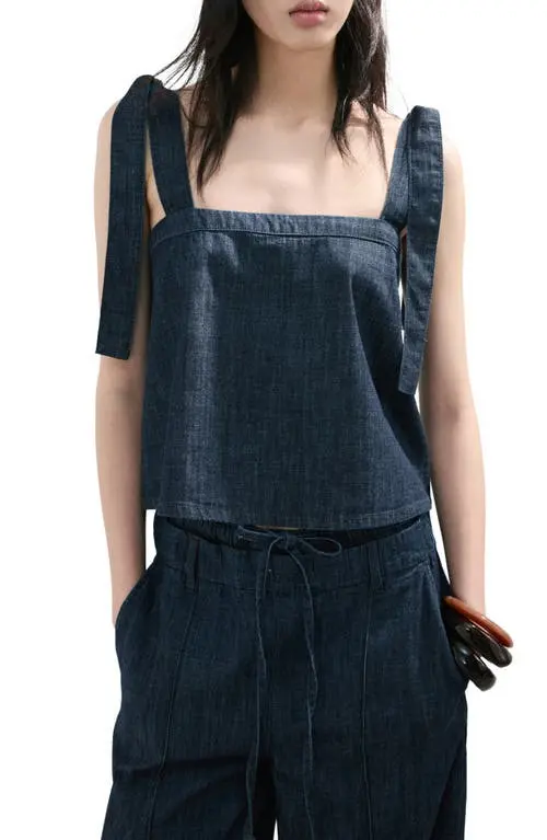 Mango Calonge Denim Top - Open Blue