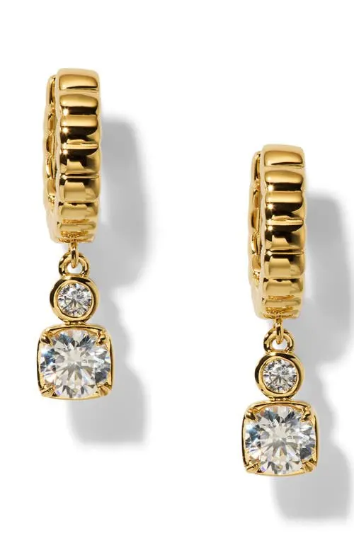 Nadri Small Delancey Hoop Earrings With Cubic Zirconia - Gold