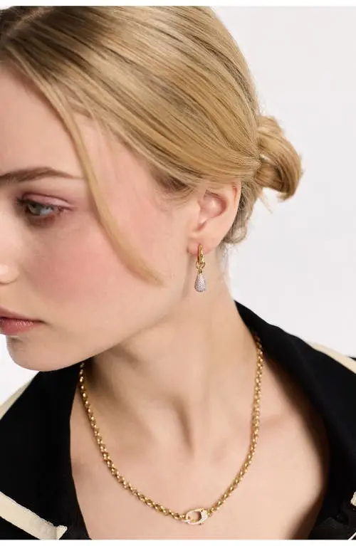 Nadri Gemini Pavé Clasp Link Chain Necklace