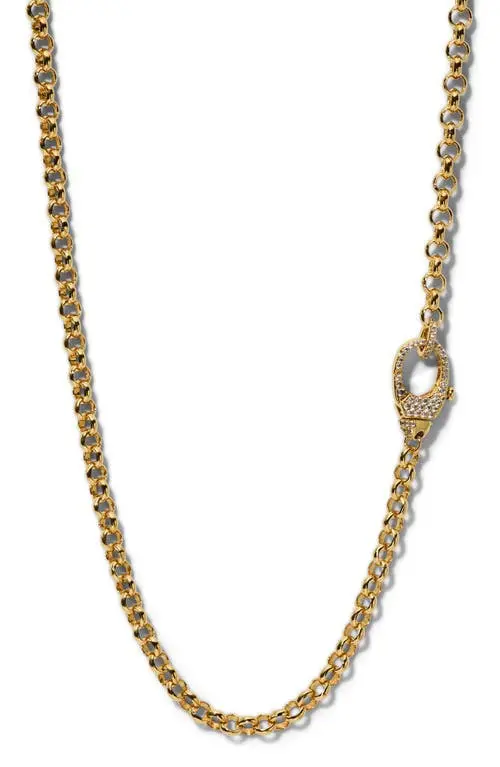 Nadri Gemini Pavé Clasp Link Chain Necklace