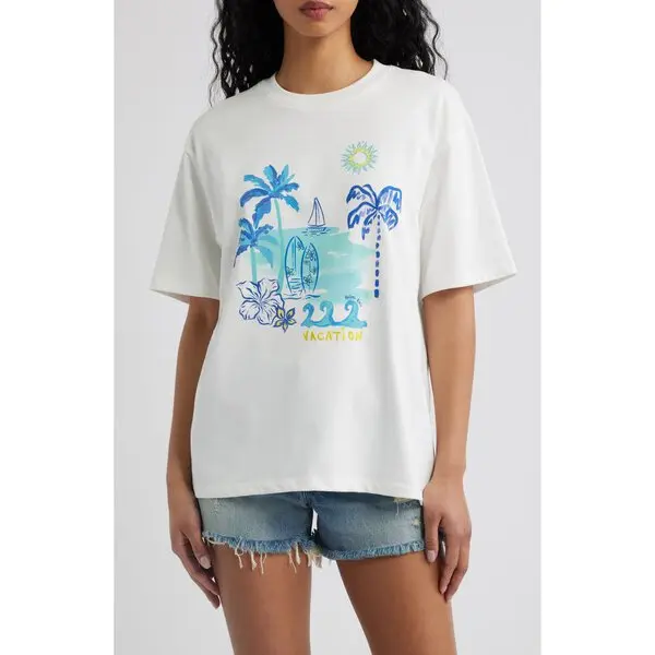 KULANI KINIS Boyfriend Graphic T-shirt - Shell Spritz