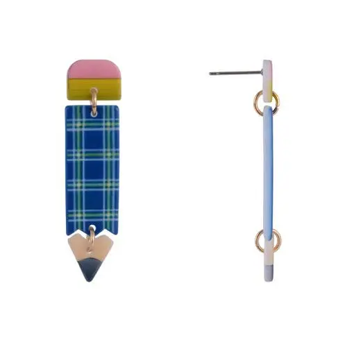 HALLMARK Acrylic Plaid Pencil Earrings