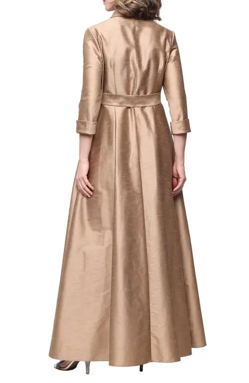 Alex Evenings Shantung A-line Gown