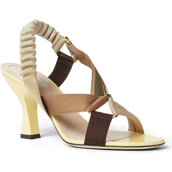 Fendi Colibri Slingback Sandal - Yellow