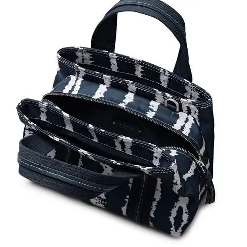 RADLEY Halley Row Tie Dye Stripe Ziptop Satchel Bag