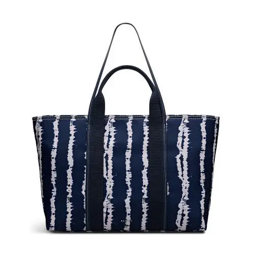 RADLEY Halley Rowtie Dye Stripe Ziptop Tote Bag - Naval