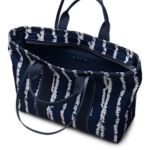 RADLEY Halley Row Tie Dye Stripe Ziptop Tote Bag