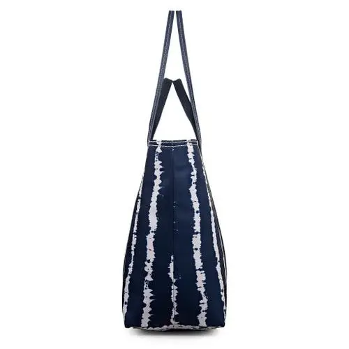 RADLEY Halley Row Tie Dye Stripe Ziptop Tote Bag