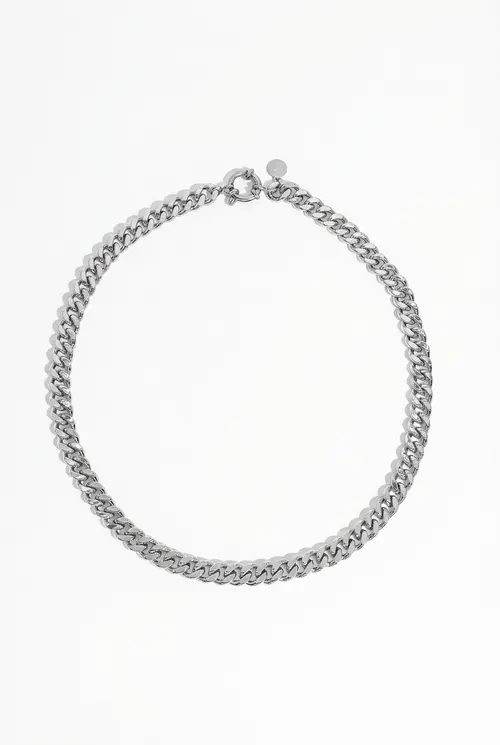 JOEY BABY Cuban Chain Necklace - Silver