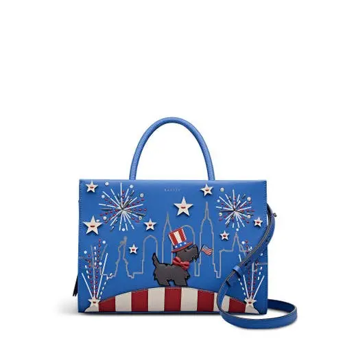 RADLEY Fireworks And Stripes Satchel Bag - Cobalt