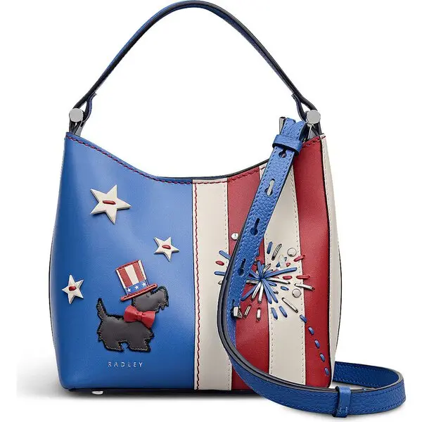 RADLEY Fireworks And Stripes Open Top Crossbody Bag - Cobalt