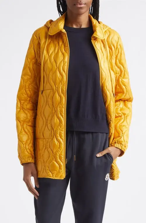 Moncler Balette Quilted Down Jacket With Removable Hood - Yellow