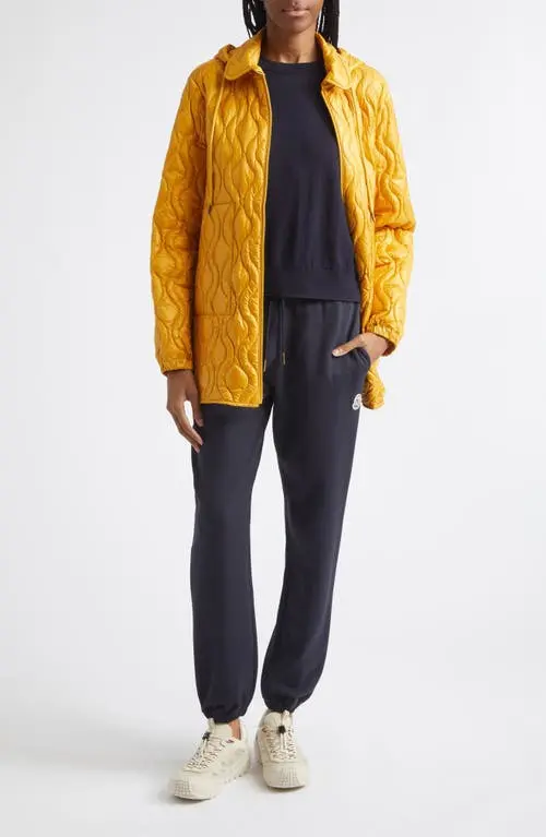 Moncler Balette Quilted Down Jacket With Removable Hood - Yellow