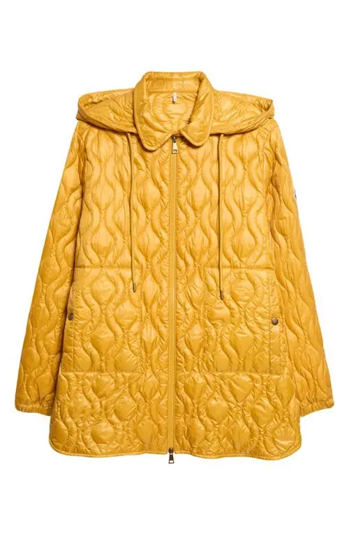 Moncler Balette Quilted Down Jacket With Removable Hood - Yellow