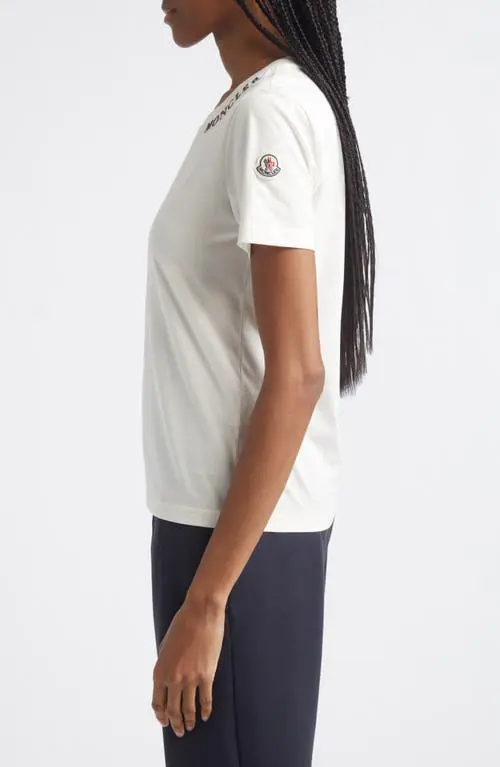 Moncler Logo Embroidered Cotton T-shirt