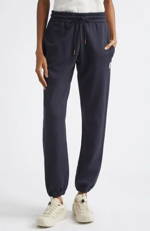 Moncler Logo Patch Joggers - Blue