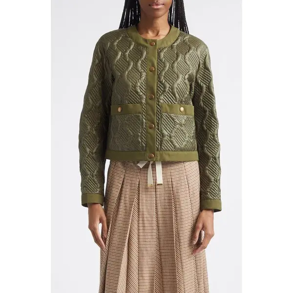 Moncler Libellule Quilted Jacket - Green