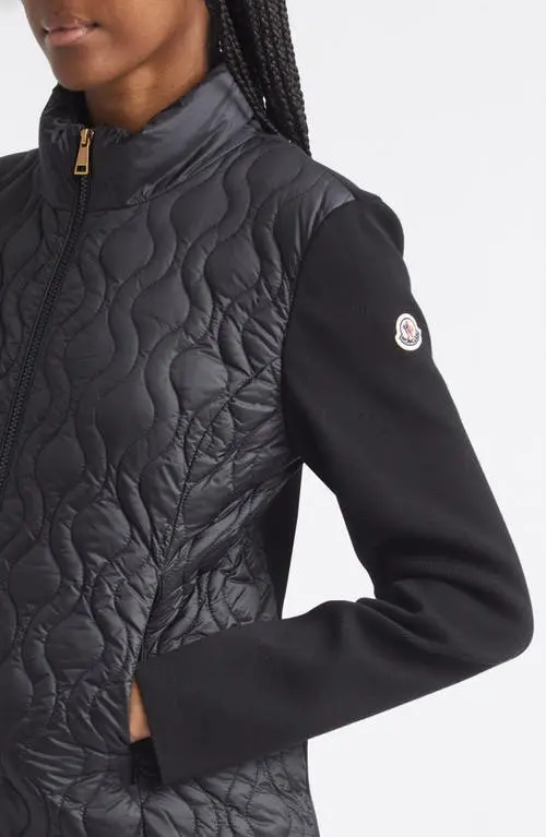 Moncler Mixed Media Down Cardigan