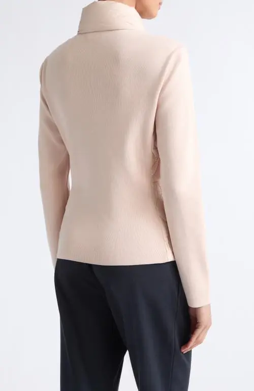 Moncler Mixed Media Down Cardigan - Pink