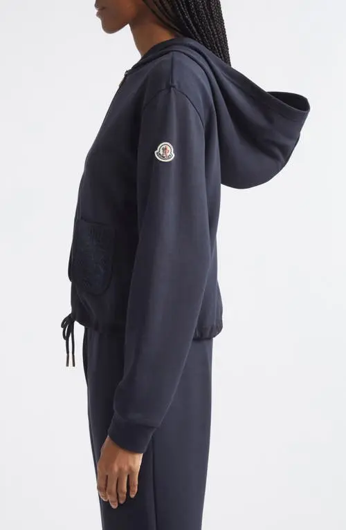 Moncler Mixed Media Zip Hoodie