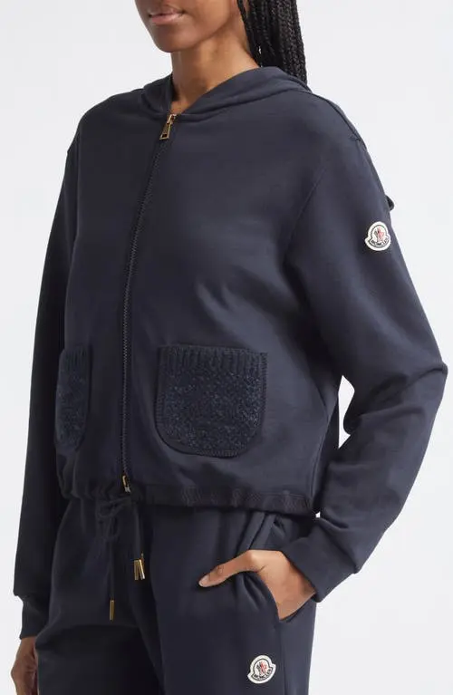 Moncler Mixed Media Zip Hoodie