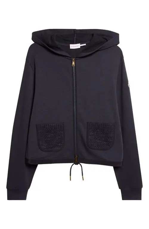 Moncler Mixed Media Zip Hoodie
