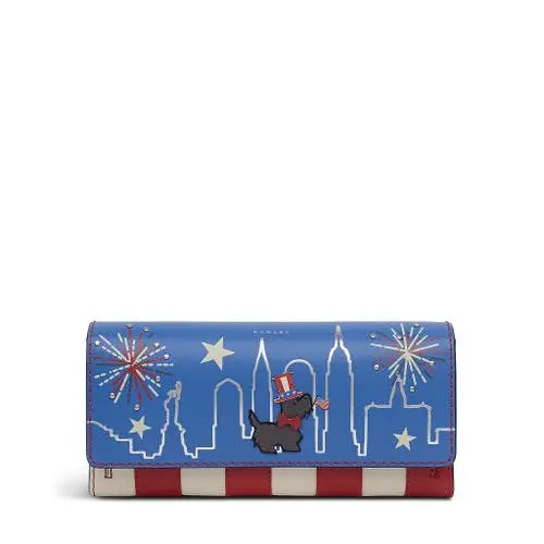 RADLEY Fireworks And Stripes Flapover Wallet - Cobalt
