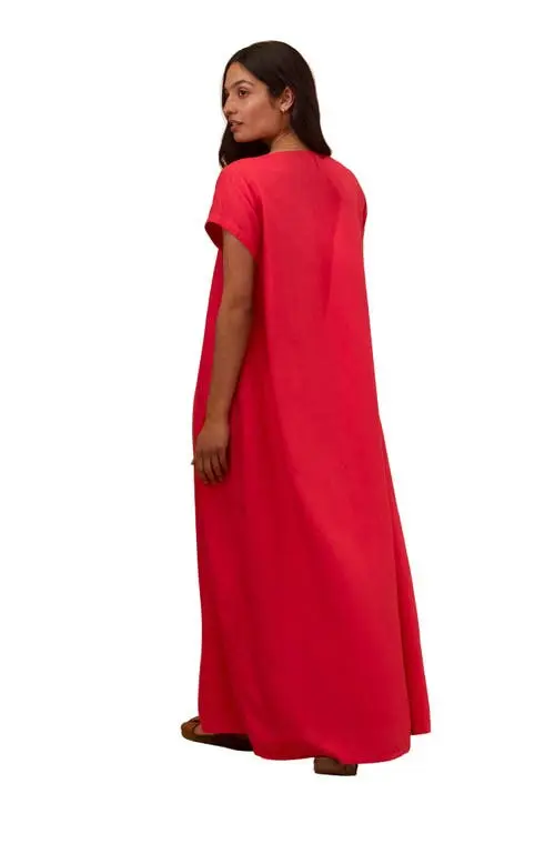 CELTIC & CO. Cap Sleeve V-neck Maxi Dress