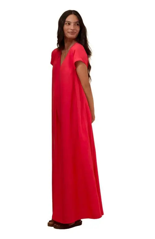 CELTIC & CO. Cap Sleeve V-neck Maxi Dress