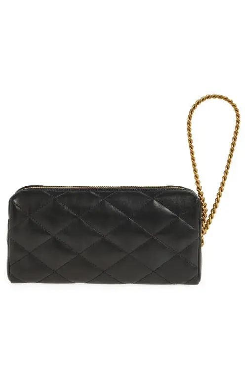 Saint Laurent Cassandre Bijou Matelassé Leather Wristlet