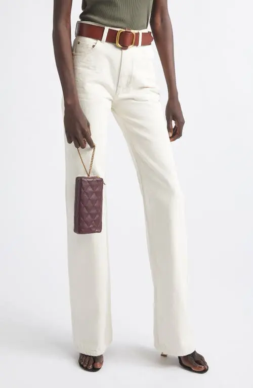 Saint Laurent Cassandre Bijou Matelassé Leather Wristlet
