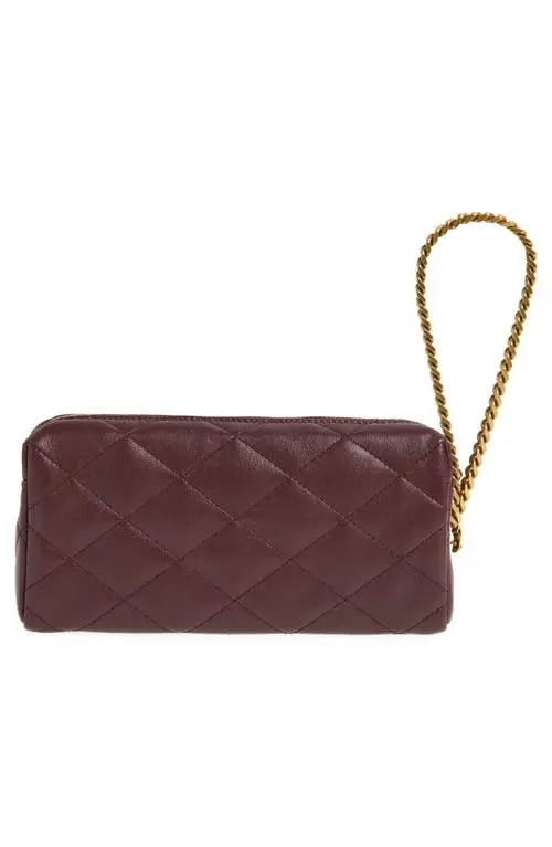 Saint Laurent Cassandre Bijou Matelassé Leather Wristlet