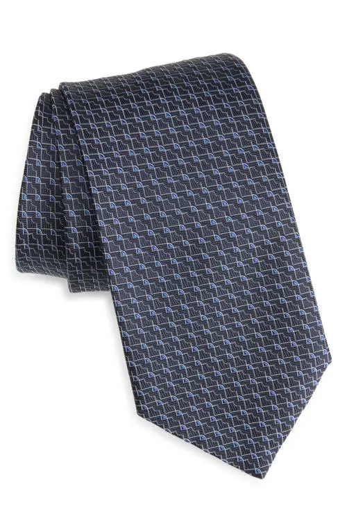 Canali Geometric Silk Tie