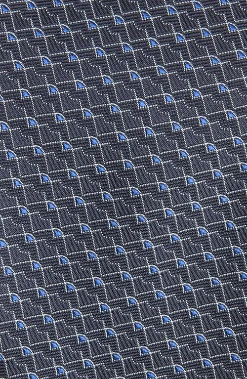 Canali Geometric Silk Neck Tie