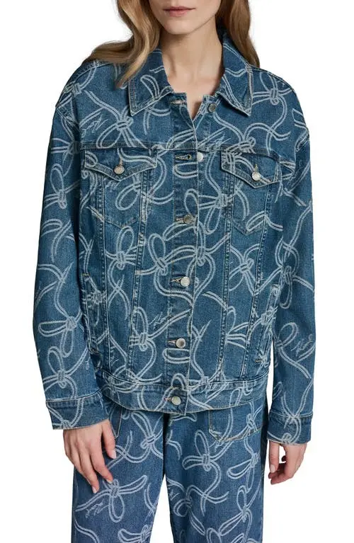 Karl Lagerfeld Paris Bow Denim Jacket