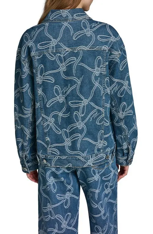 Karl Lagerfeld Paris Bow Denim Jacket