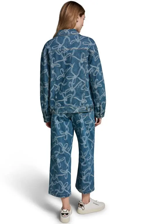 Karl Lagerfeld Paris Bow Denim Jacket