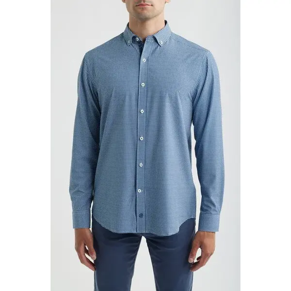 Johnston & Murphy Xc+™ Performance Game Day Gingham Button-up Shirt