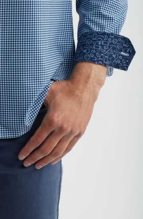 Johnston & Murphy Xc+™ Performance Game Day Gingham Button-up Shirt