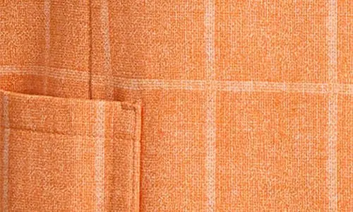 Johnston & Murphy Orange Windowpane Check Knit Sport Coat