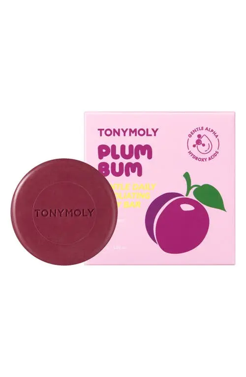 TONYMOLY Plum Bum Gentle Daily Body Exfoliating Bar - Pink